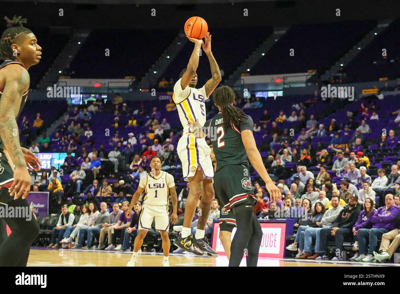Baton Rouge, United States. 18th Feb, 2025. LSU Tigers guard Cam Carter ...