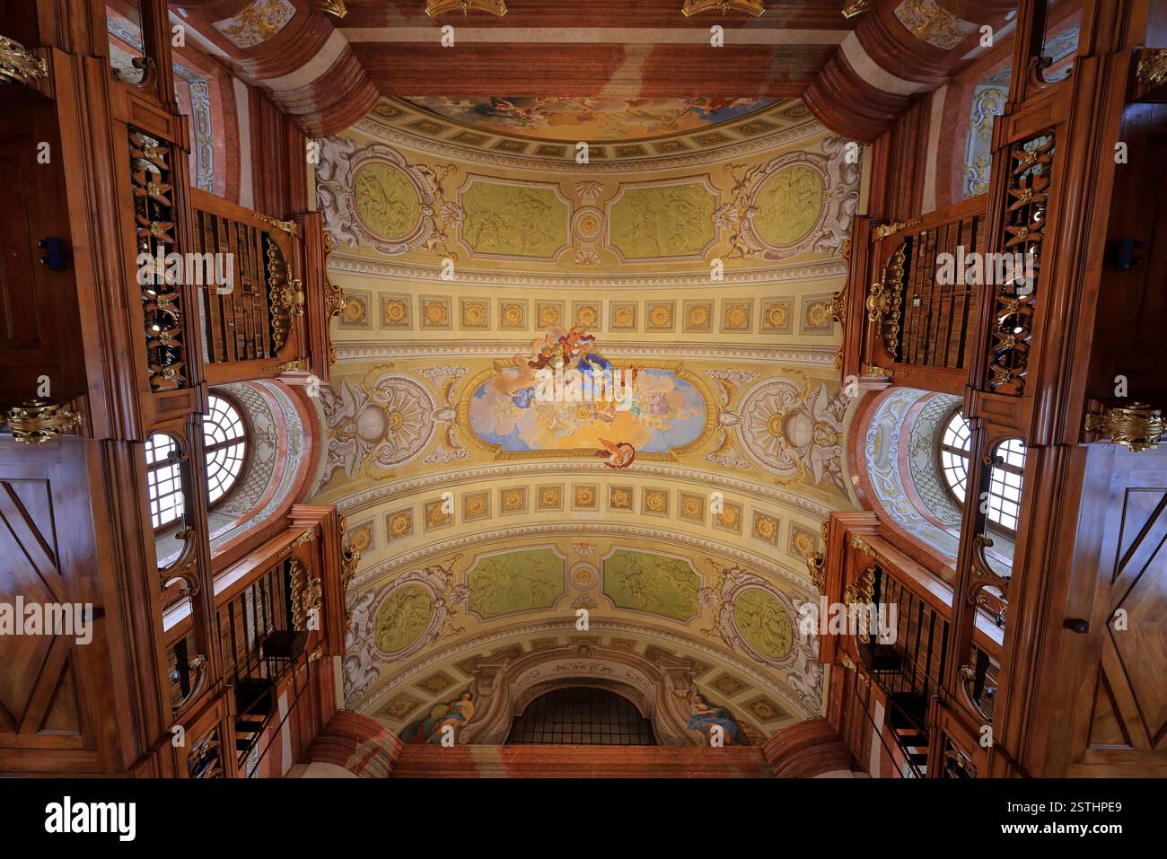 Austrian National Library, Baroque State Hall with ceiling frescoes ...