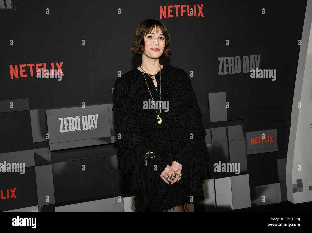 Lizzy Caplan attends the world premiere of Netflix's "Zero Day" at The ...