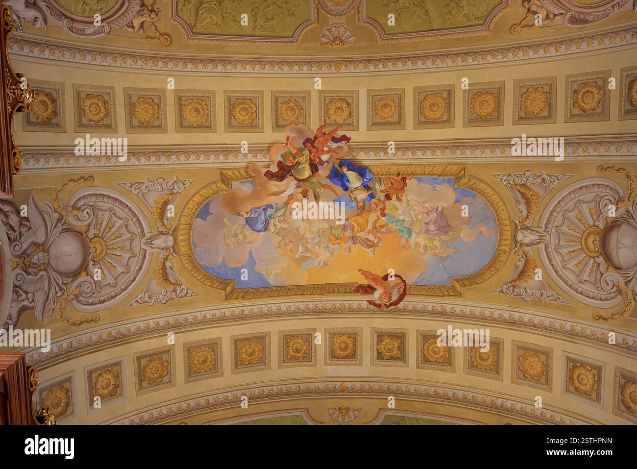 Austrian National Library, Baroque State Hall with ceiling frescoes ...