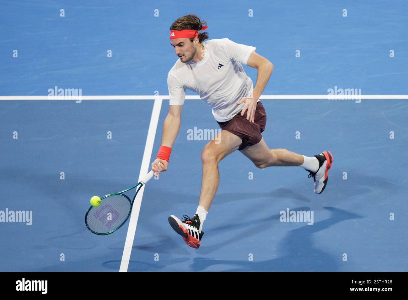 Doha, Qatar. 18th Feb, 2025. Stefanos Tsitsipas of Greece during the ...