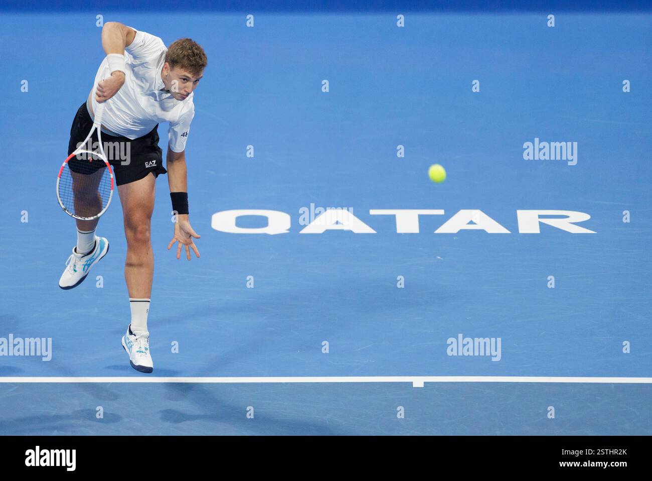 Doha, Qatar. 18th Feb, 2025. Hamad Medjedovic of Serbia during the 2025 ...