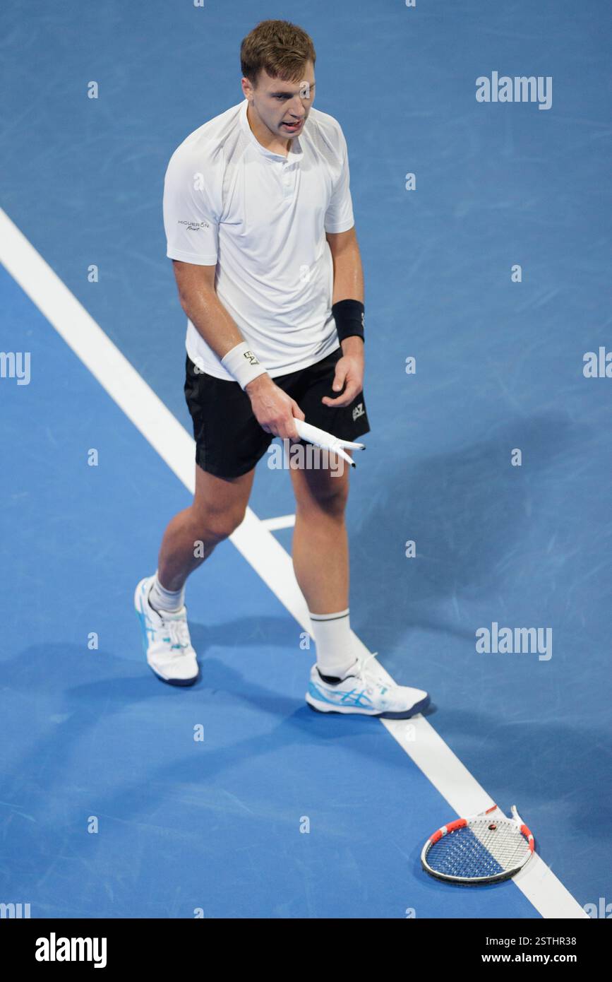 Doha, Qatar. 18th Feb, 2025. Hamad Medjedovic of Serbia during the 2025 ...