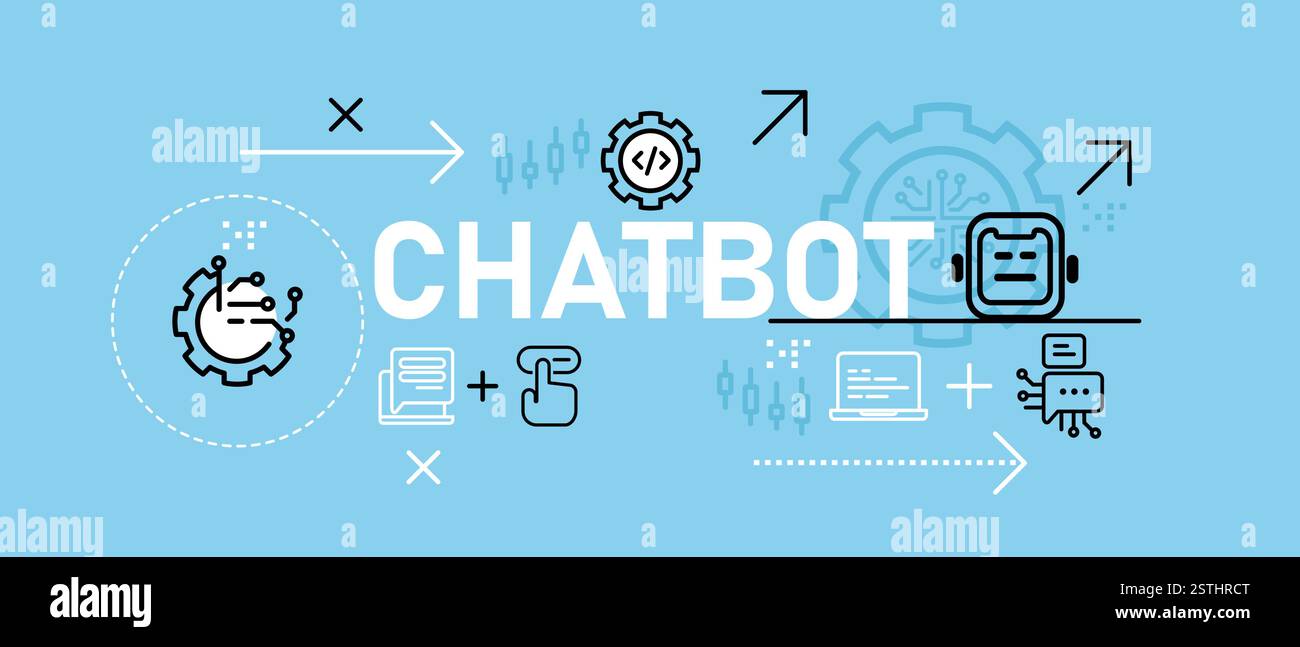 Chatbot conversation digital assistant chat bot talk agent conceptual interactive virtual robot ...