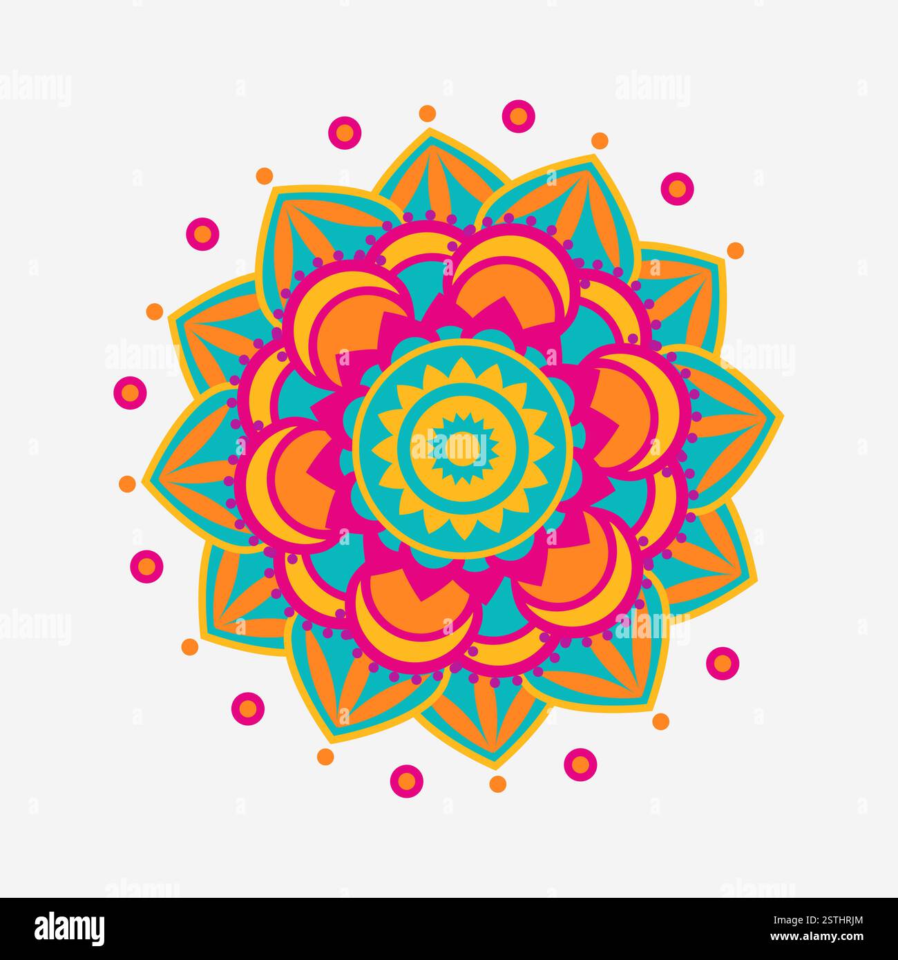 Colorful Mandala With Traditional Patterns Stock Vector Image & Art - Alamy