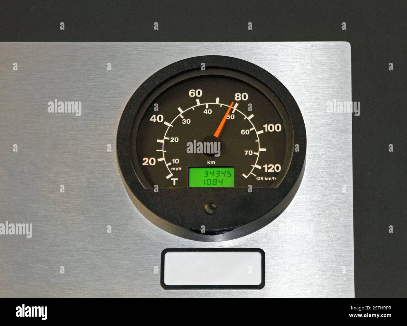 Truck speedometer with digitall tachograph and distance Stock Photo - Alamy