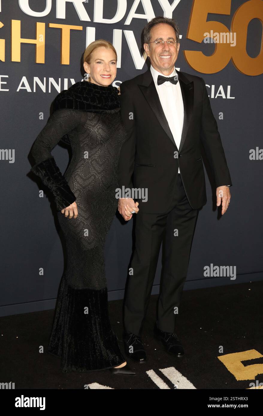 February 16, 2025, New York, New York, USA: JESSICA SEINFELD and actor JERRY SEINFELD seen at ...