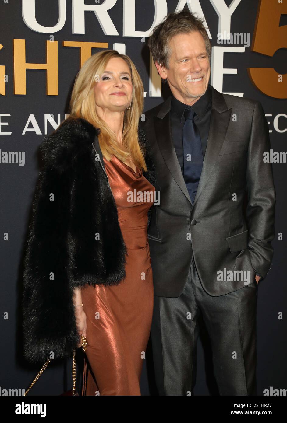 February 16, 2025, New York, New York, USA: Actors KYRA SEDGWICK and ...