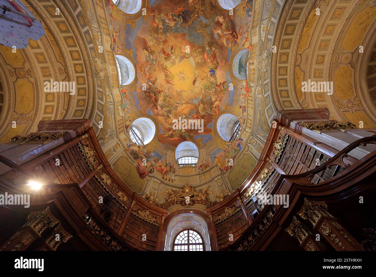 Austrian National Library, Baroque State Hall with ceiling frescoes ...
