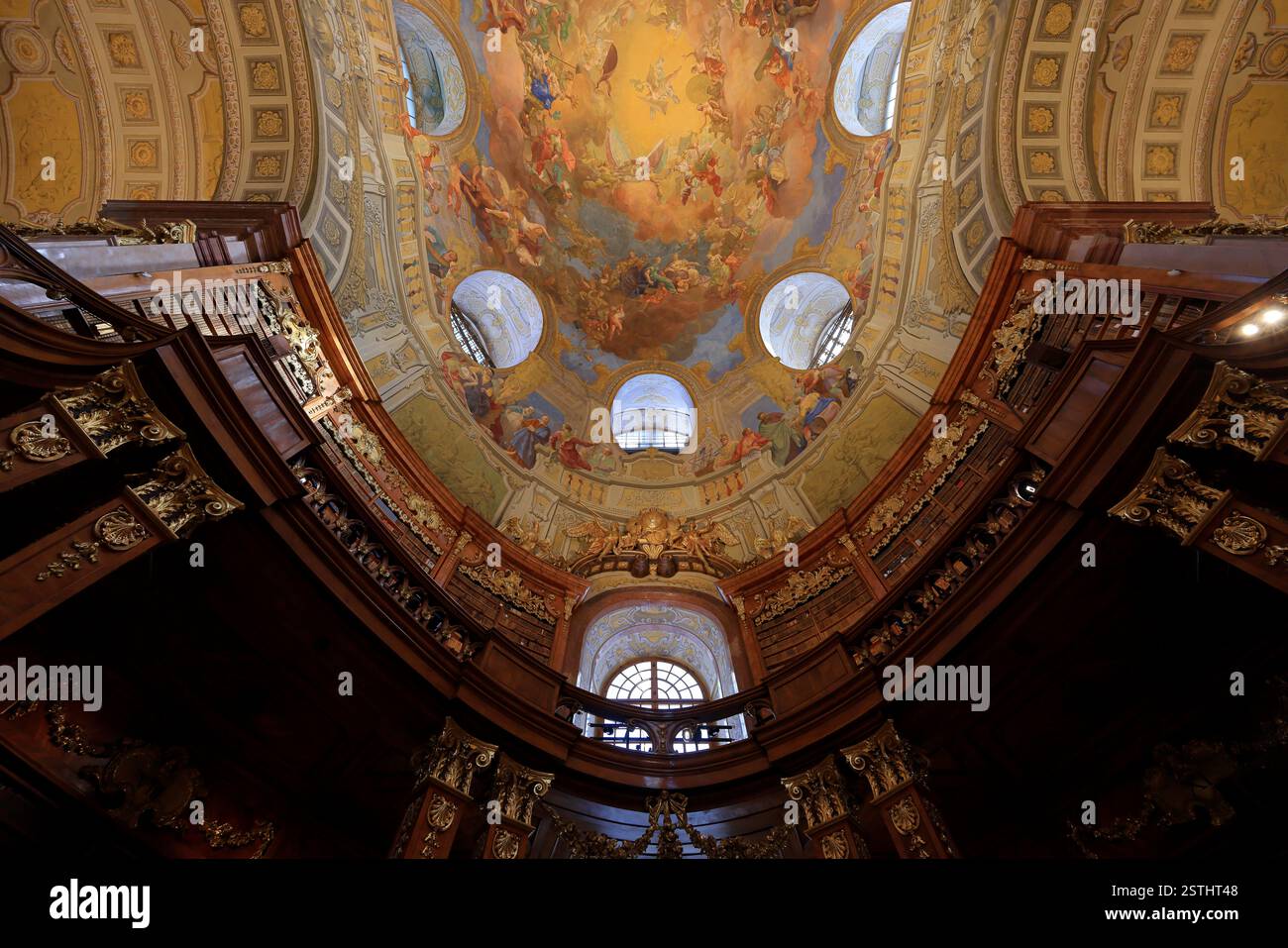 Austrian National Library, Baroque State Hall with ceiling frescoes ...