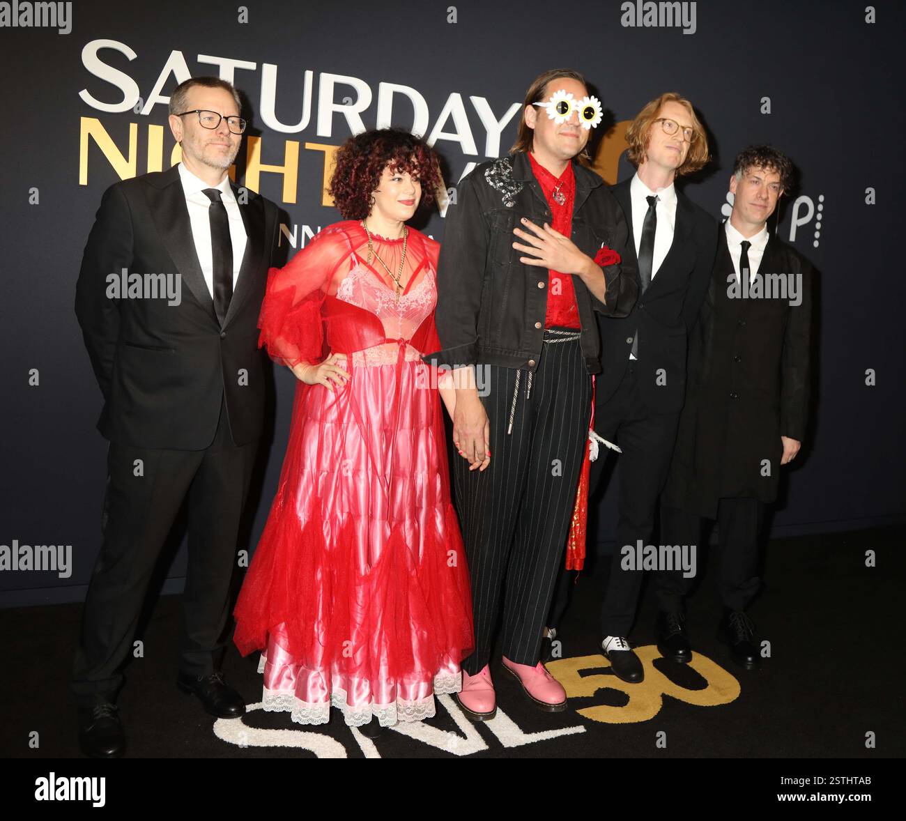 February 16, 2025, New York, New York, USA: ARCADE FIRE band members ...