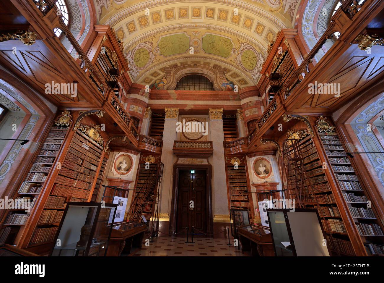 Austrian National Library, Baroque State Hall with ceiling frescoes ...
