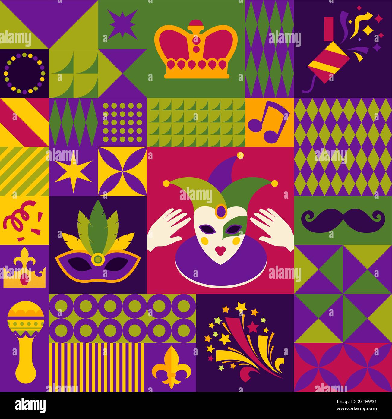 Carnival parade on mardi Stock Vector Images - Alamy