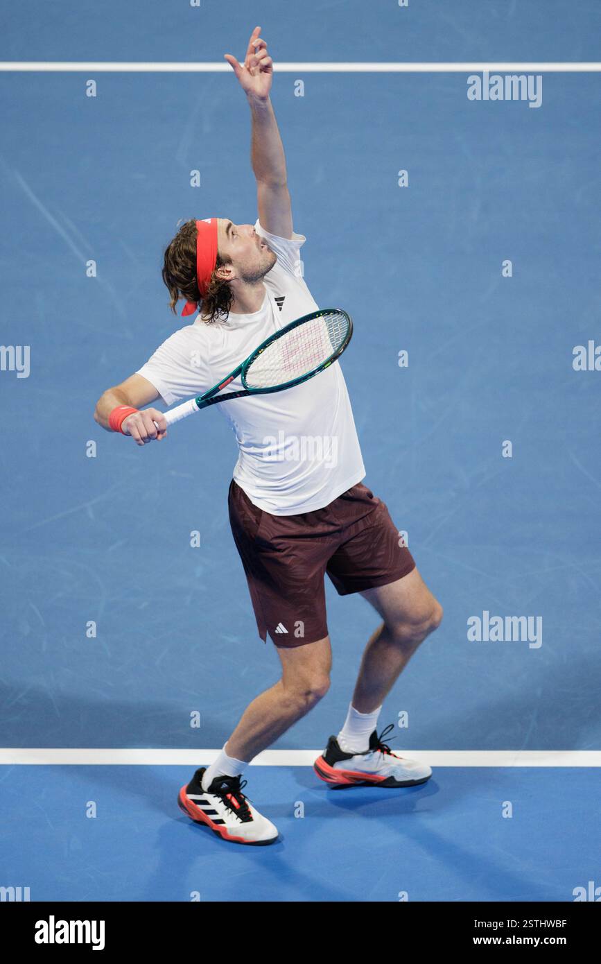 Stefanos Tsitsipas of Greece during the 2025 Qatar ExxonMobil Open, ATP ...
