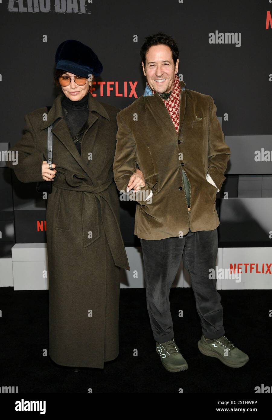 Gina Gershon, left, and Rob Morrow attend the world premiere of Netflix ...