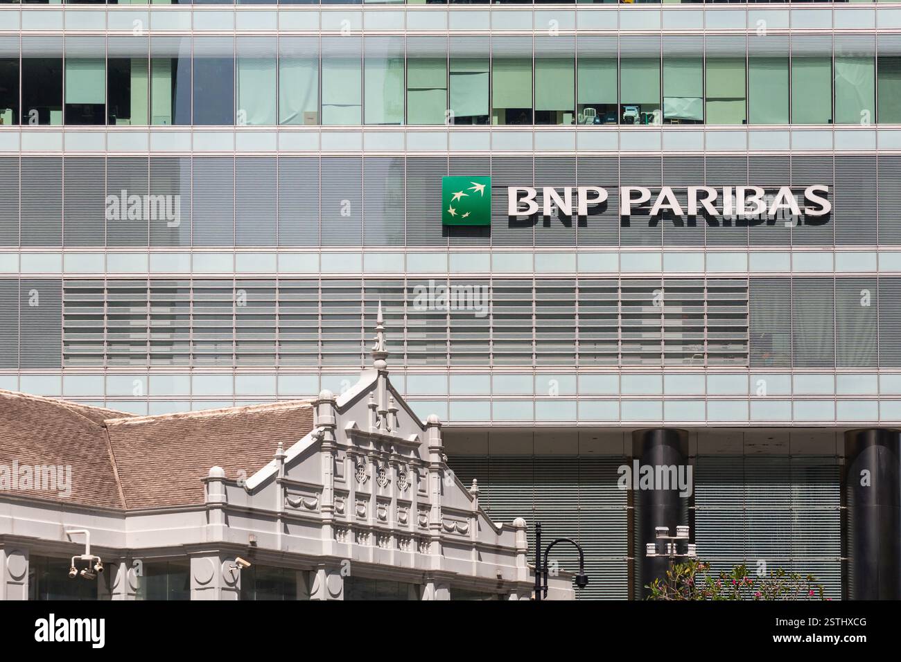 Logo signage of BNP Paribas Asset Management Singapore Limited located ...