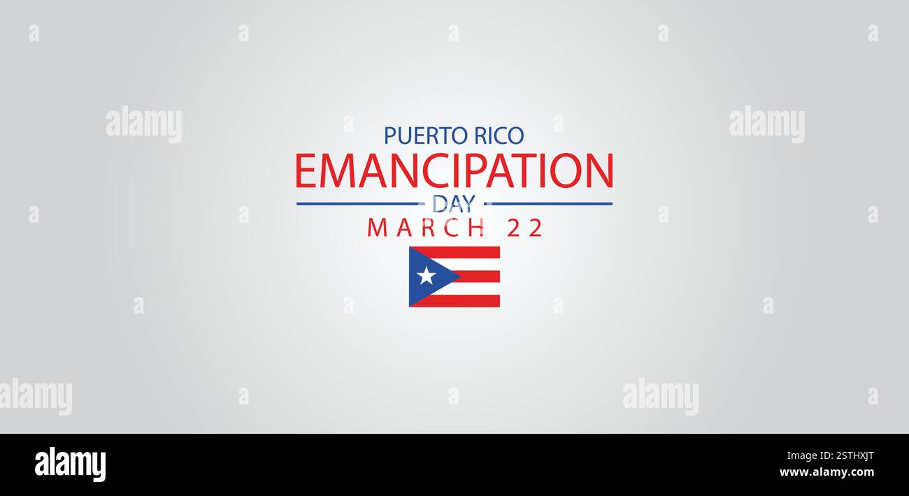 Celebrating Independence Puerto Rico Emancipation Day on March 22 Stock ...