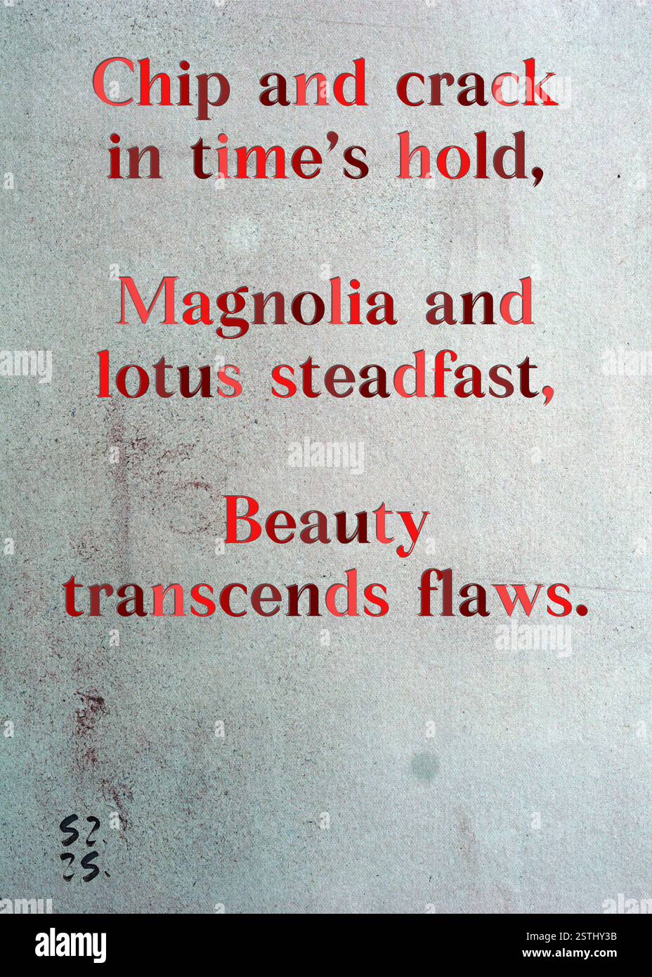 Chip and crack in time's hold, Magnolia and lotus steadfast, Beauty ...