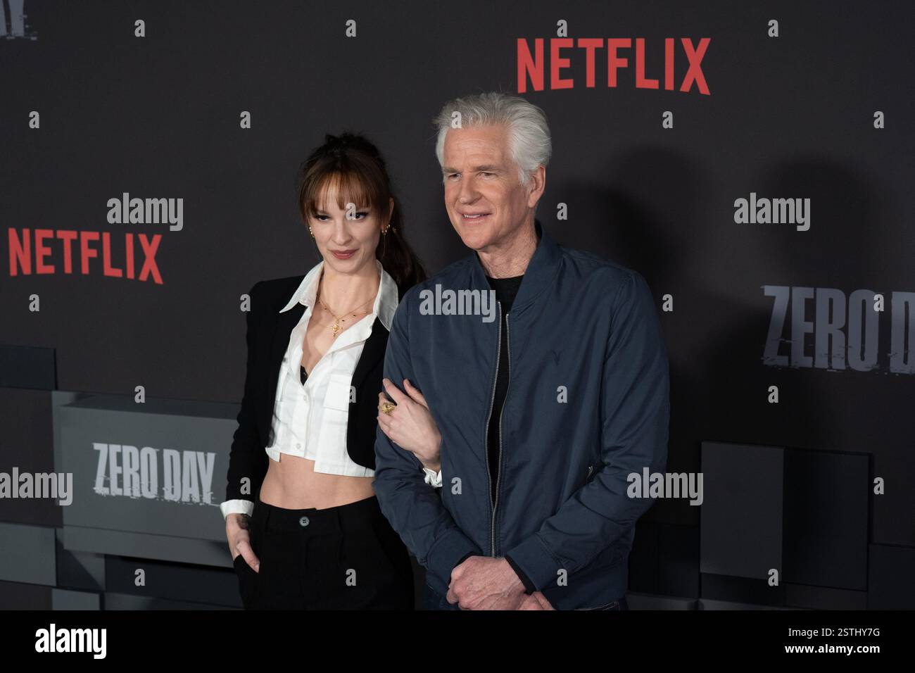 New York, United States. 18th Feb, 2025. Ruby Modine and Matthew Modine ...