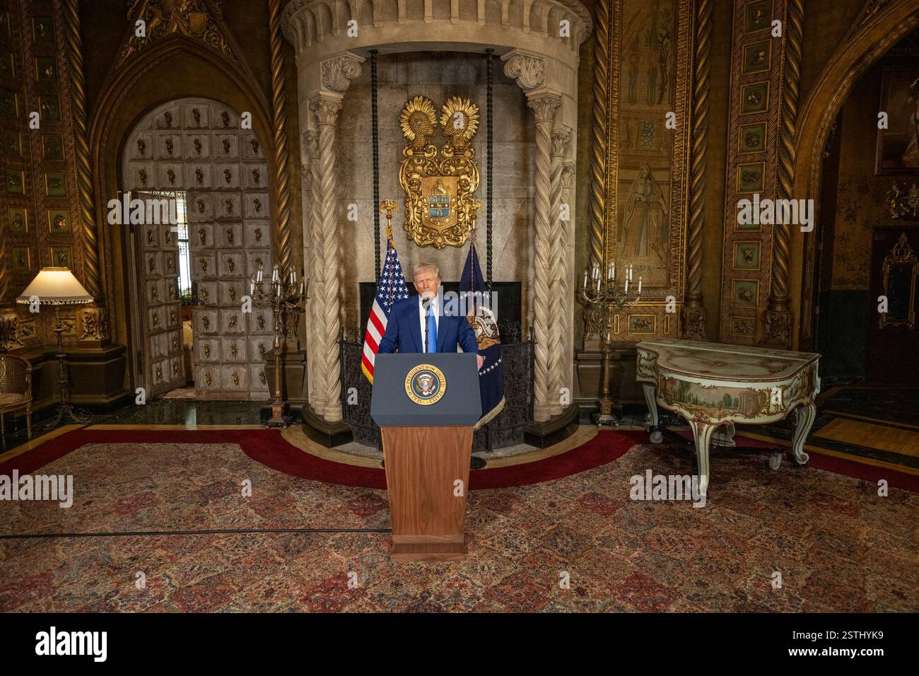 President Donald Trump takes questions after signing Executive Orders ...