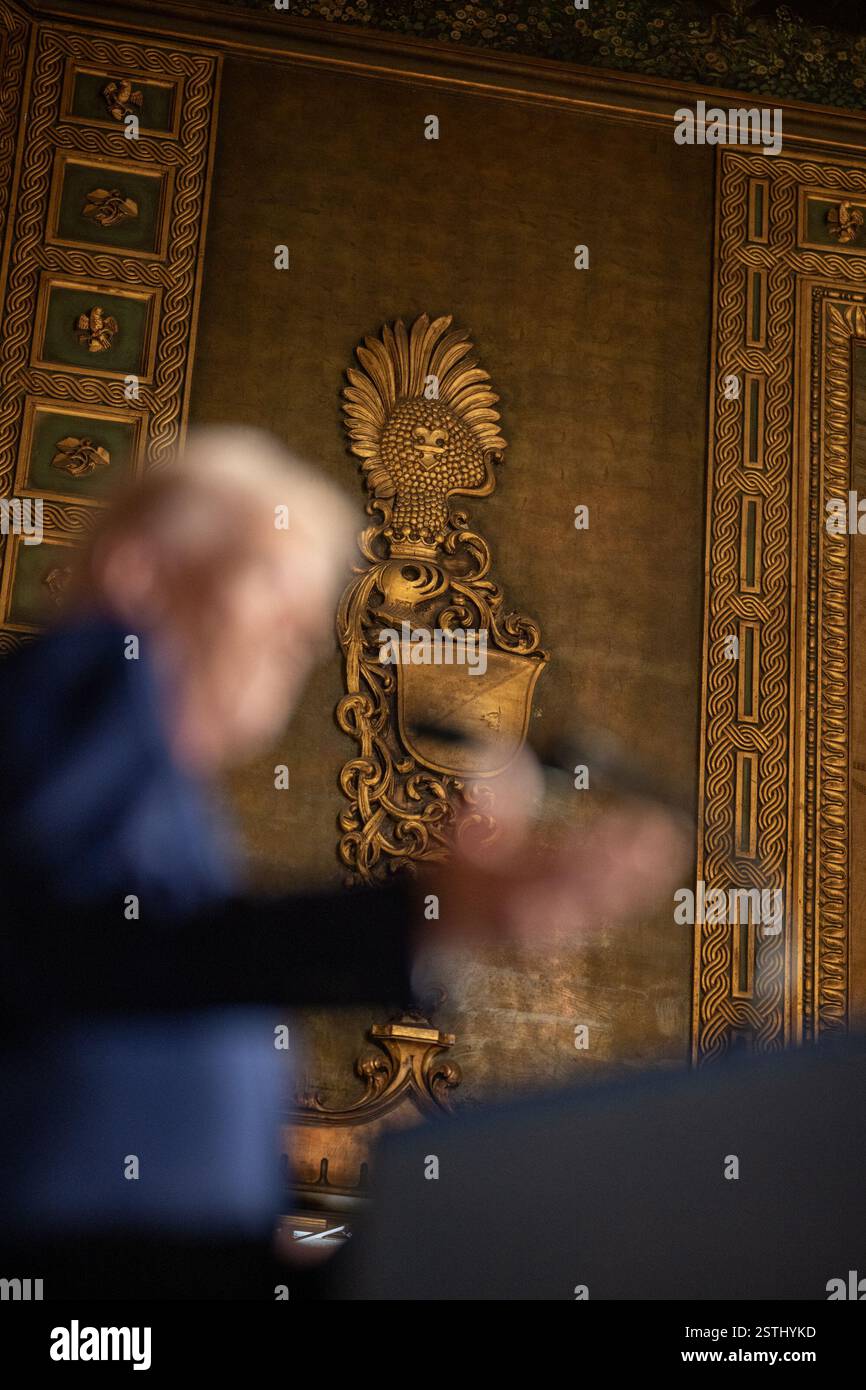 President Donald Trump takes questions after signing Executive Orders ...