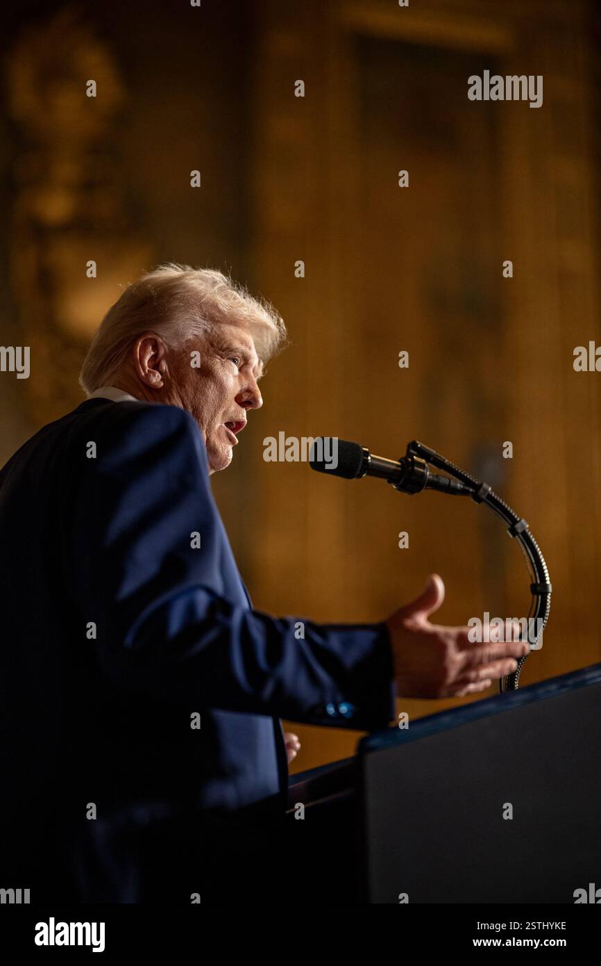 President Donald Trump takes questions after signing Executive Orders ...