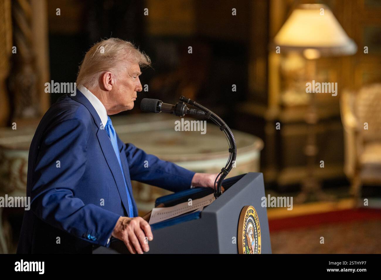 President Donald Trump takes questions after signing Executive Orders ...