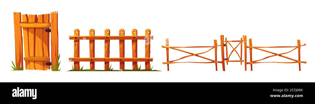 Partition Fence Clip Art Wooden Fence With Wicket Isolated On White