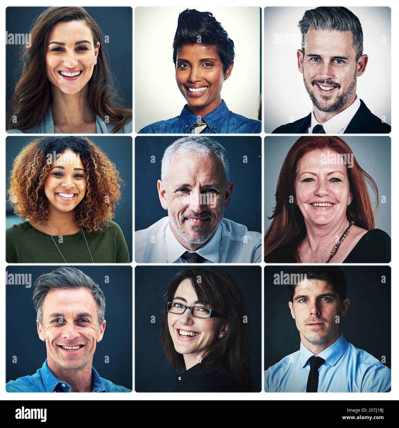 Collage, diversity and portrait of business people in office for ...