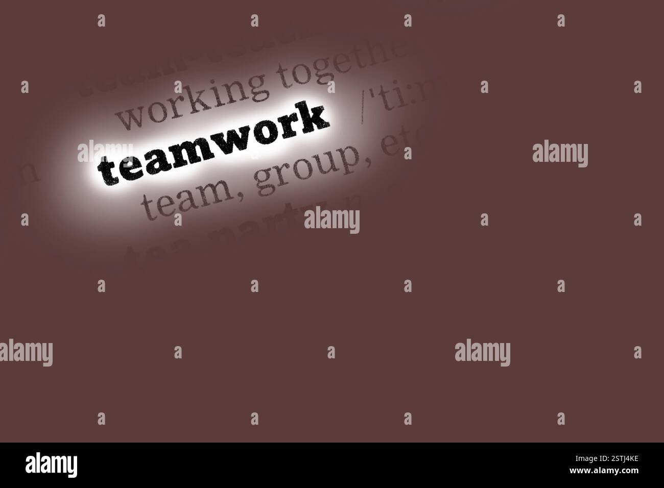 Teamwork Dictionary Definition Stock Photo - Alamy