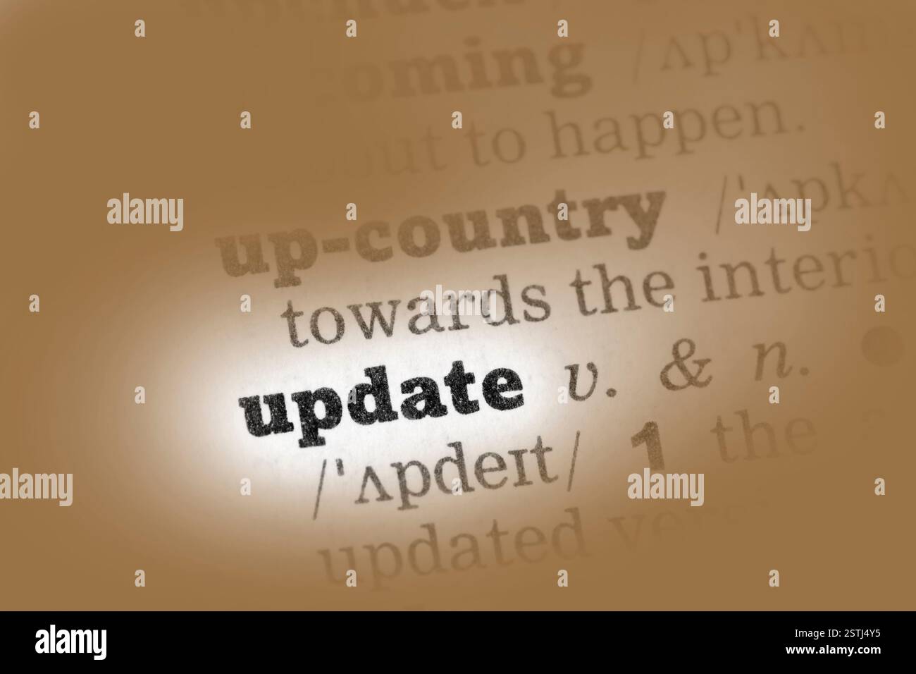 Update Dictionary Definition Stock Photo - Alamy