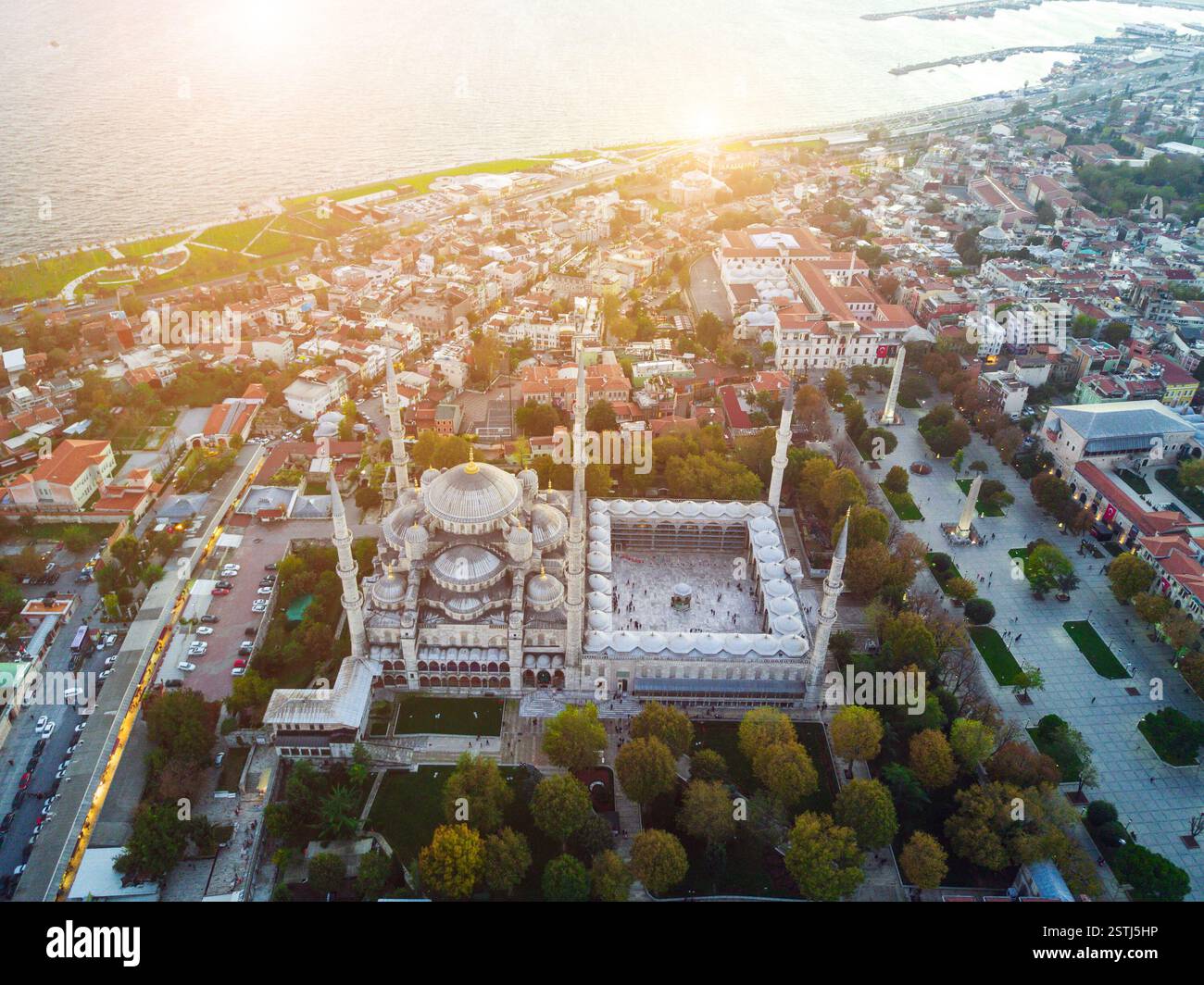 Aerial Footage of Sultanahmet, Blue Mosque Stock Photo - Alamy
