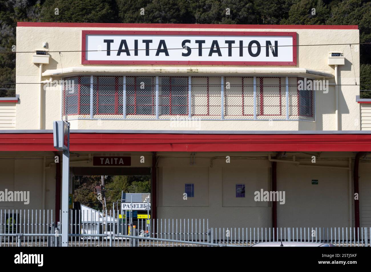 Art Deco railway station, Taita, Hutt City, Wellington, North Island ...