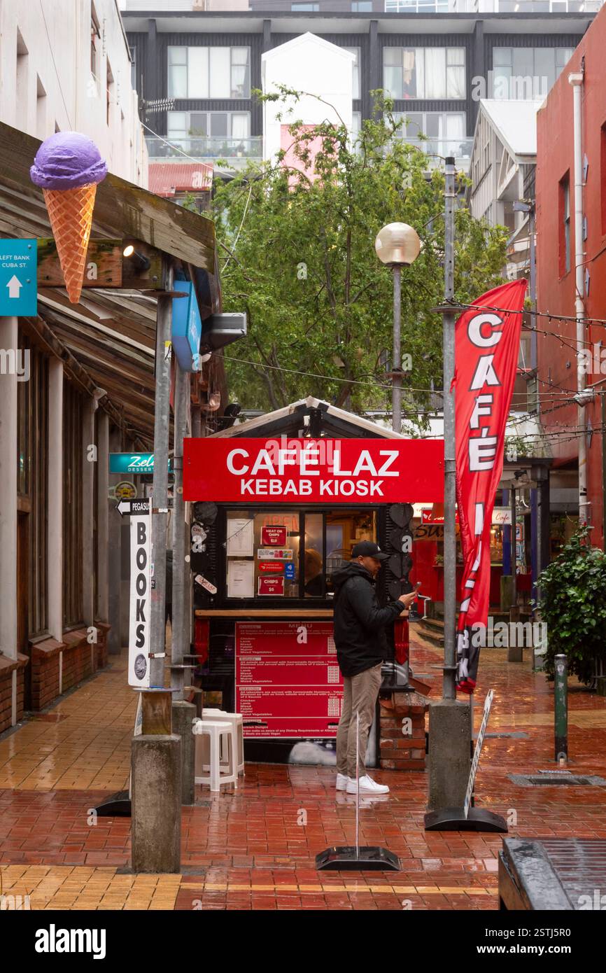 Cafe Laz, Kebab Kiosk in Cuba Street, Wellington, North Island, New ...