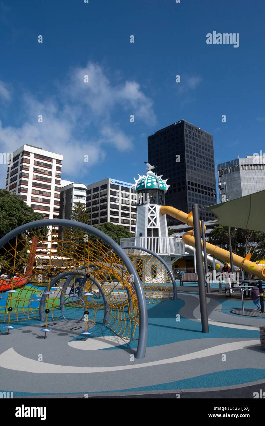Children's Playground on waterfront, near CBD, Wellington, North Island ...