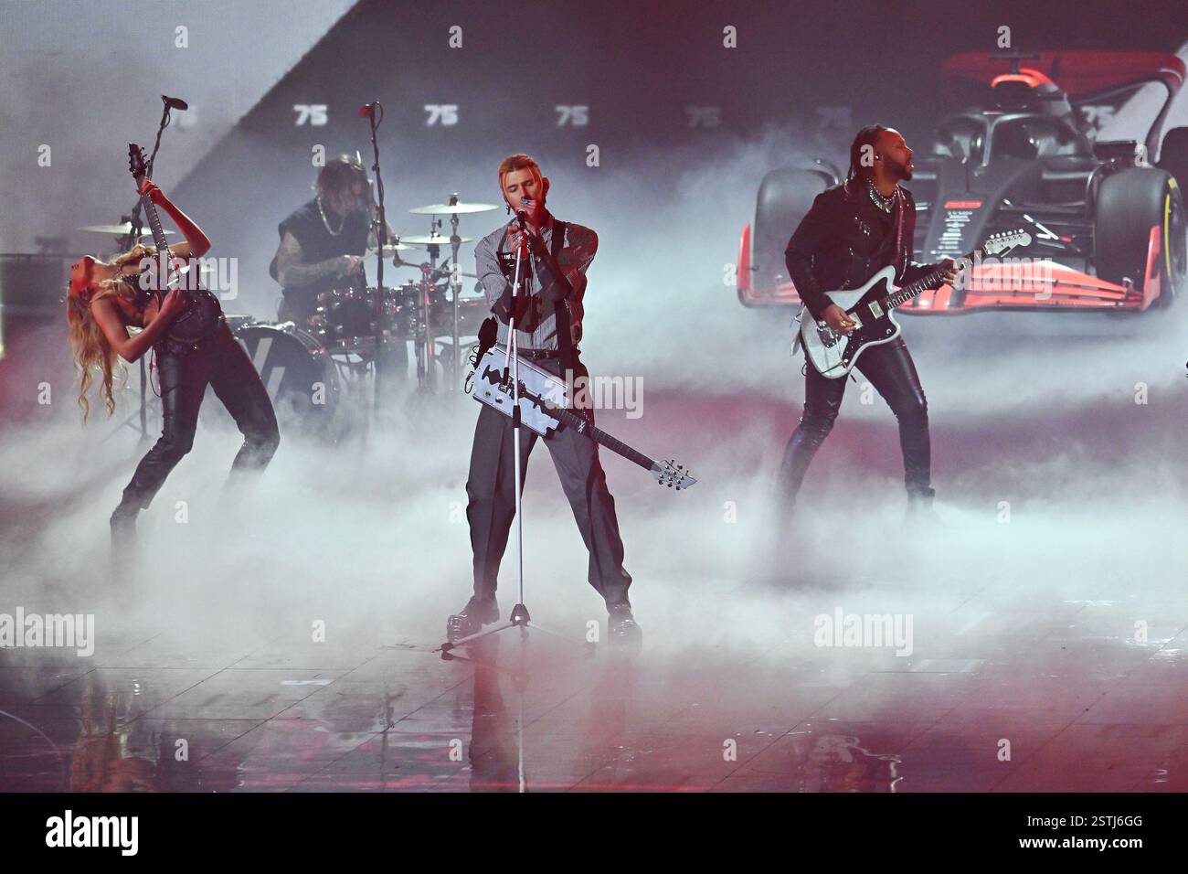 London, UK. 18th Feb, 2025. LONDON, ENGLAND - FEBRUARY 18: MGK performs during F1 75 Live at The ...