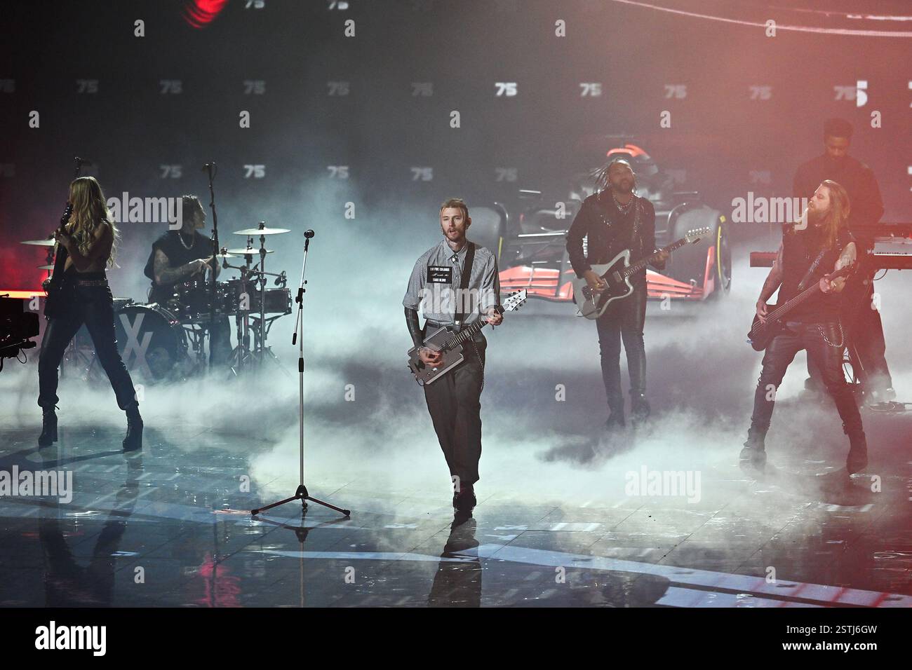 London, UK. 18th Feb, 2025. LONDON, ENGLAND - FEBRUARY 18: MGK performs during F1 75 Live at The ...