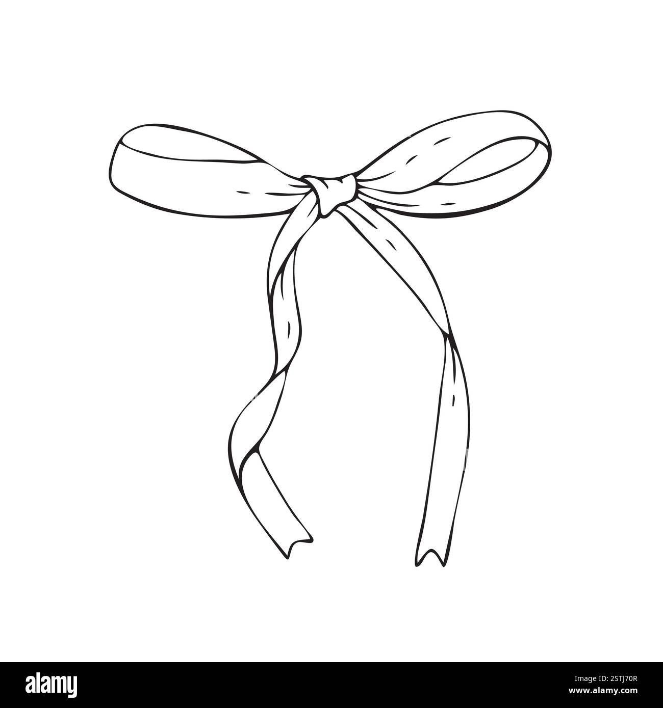 Hand drawn bow, doodle line beautiful bow Stock Vector Image & Art - Alamy