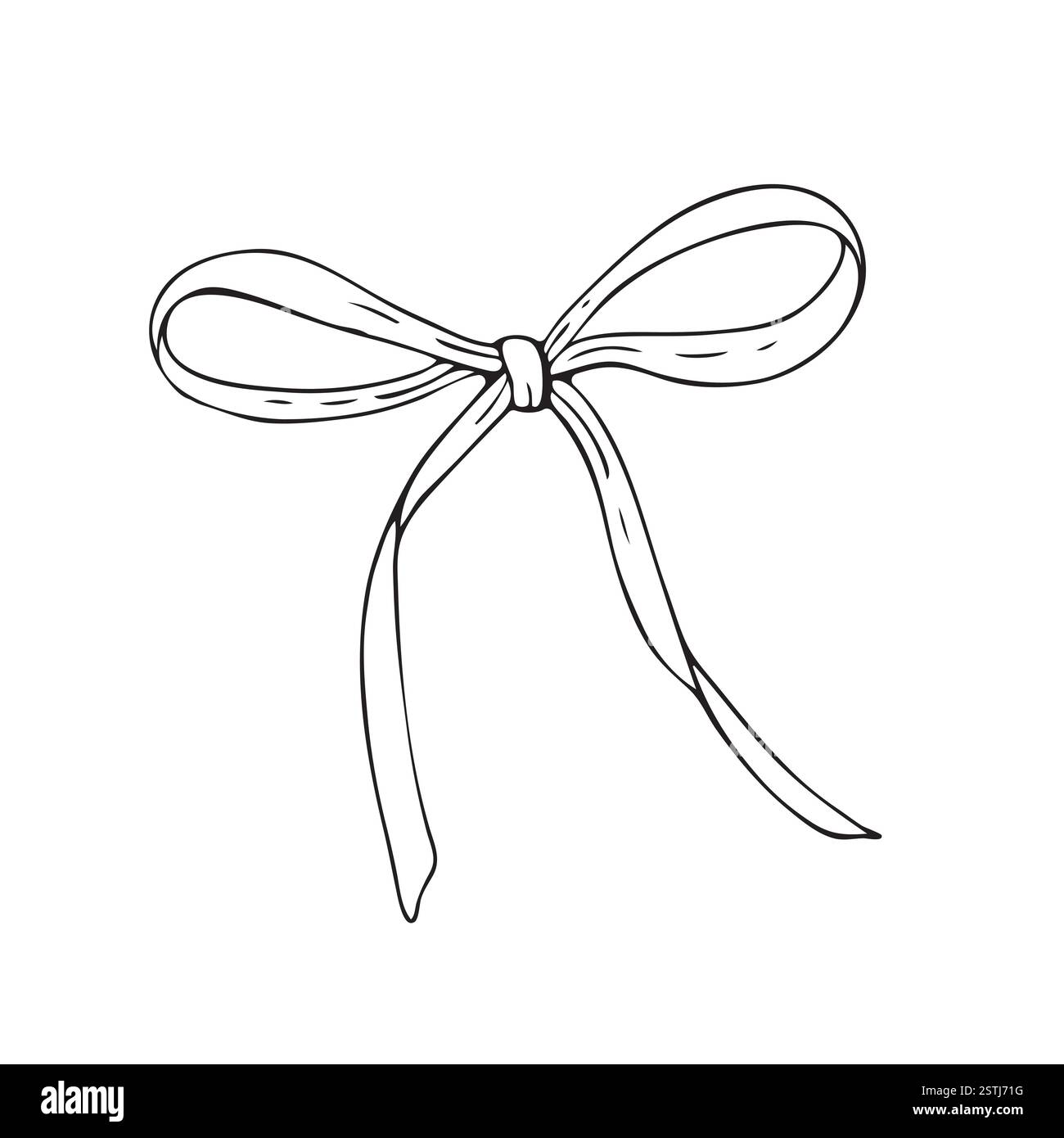 Hand drawn bow in line style. Doodle style Stock Vector Image & Art - Alamy