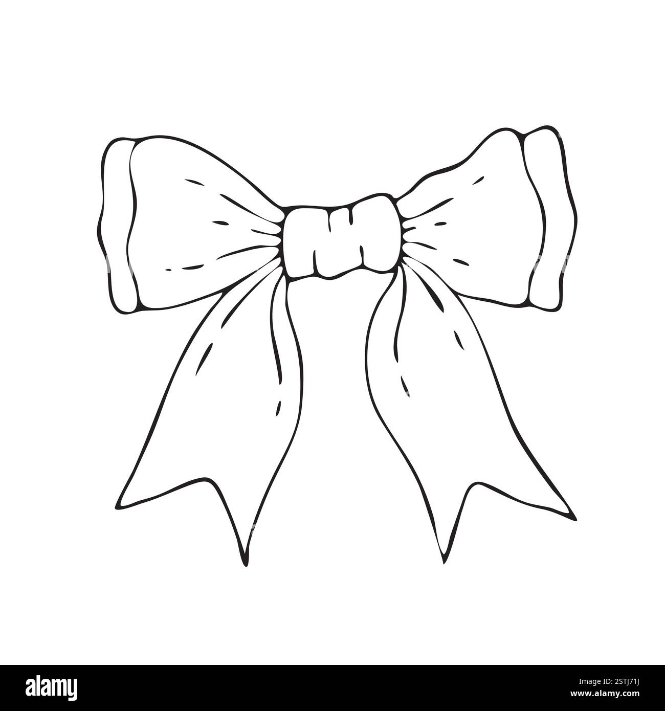 Hand drawn bow, doodle line beautiful bow Stock Vector Image & Art - Alamy