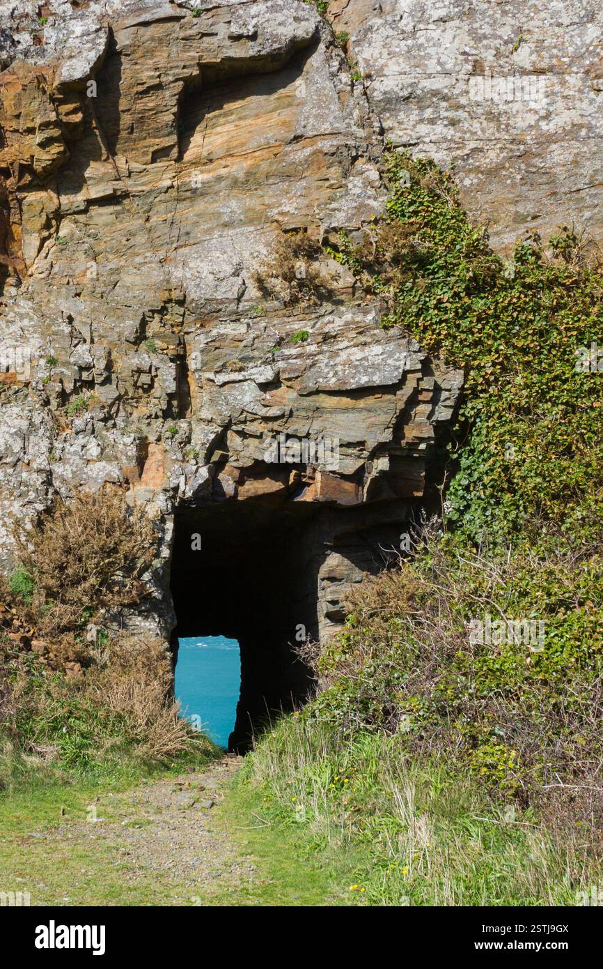 Window in the rock sark Stock Photo - Alamy