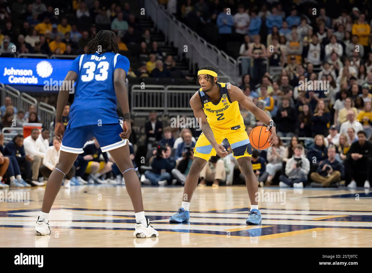 February 18, 2025: Marquette Golden Eagles guard Chase Ross (2) looks ...