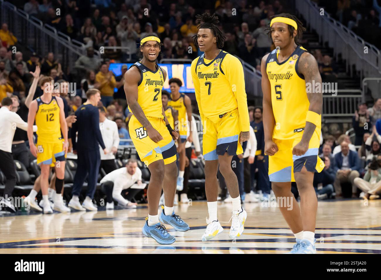 February 18, 2025: Marquette Golden Eagles guard Chase Ross (2) and ...