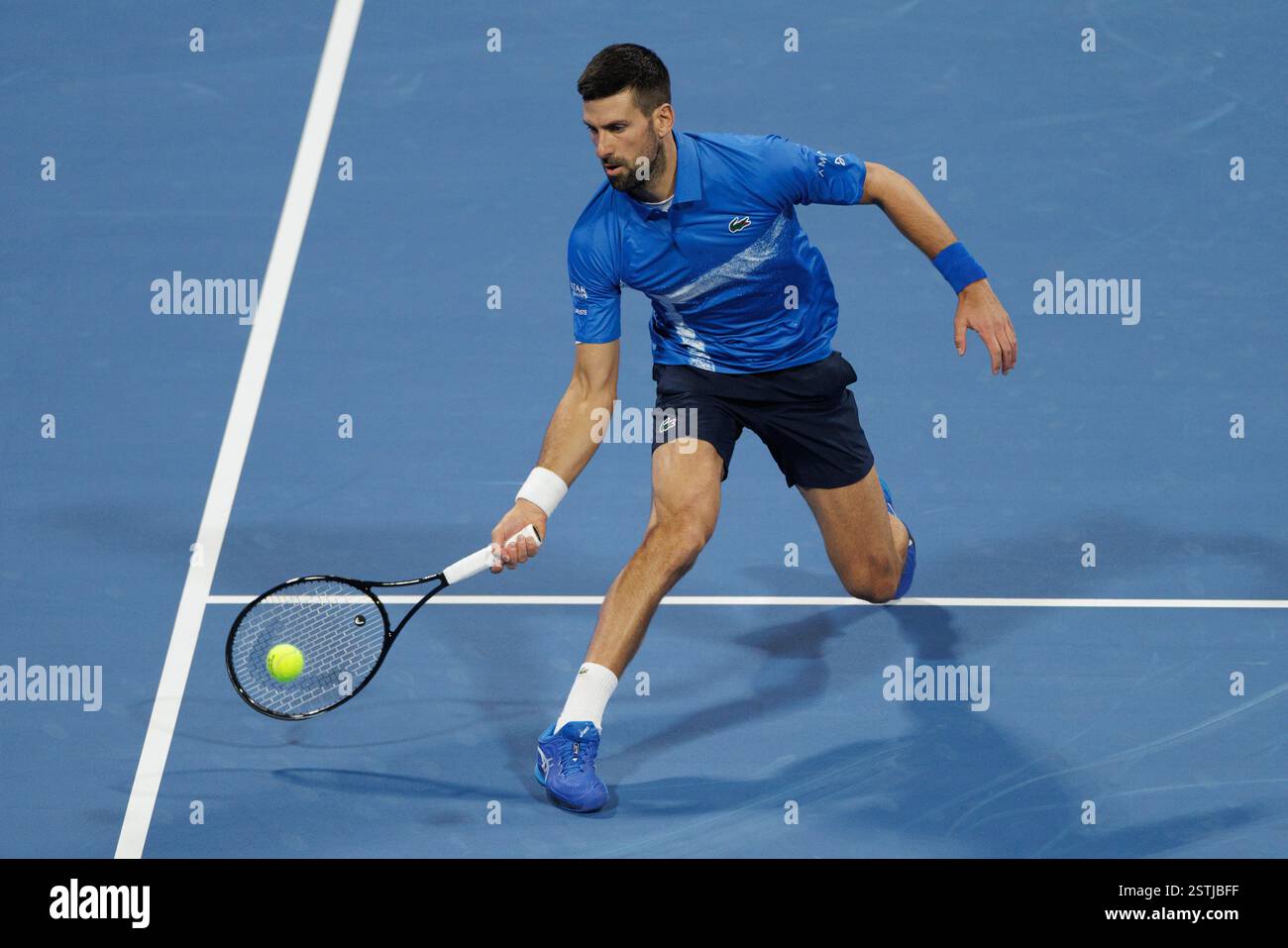 Doha, Qatar. 18th Feb, 2025. Novak Djokovic of Serbia during the 2025 ...