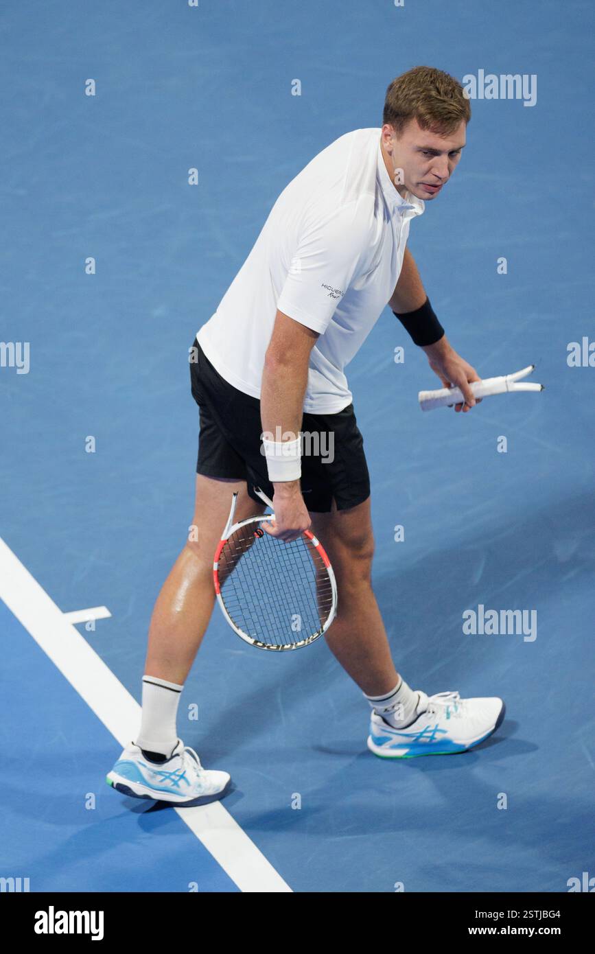 Doha, Qatar. 18th Feb, 2025. Hamad Medjedovic of Serbia during the 2025 ...