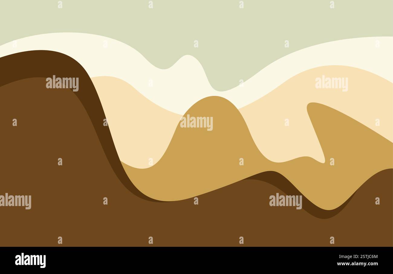 desert mountain abstract. Mountains in poster design. Landscape ...