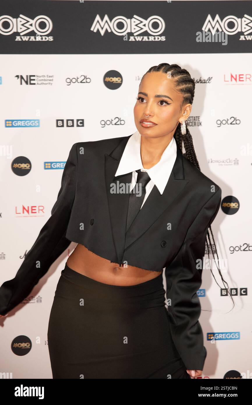 Newcastle, United Kingdom. 18th February 2025. Amber Rose Gill on the ...