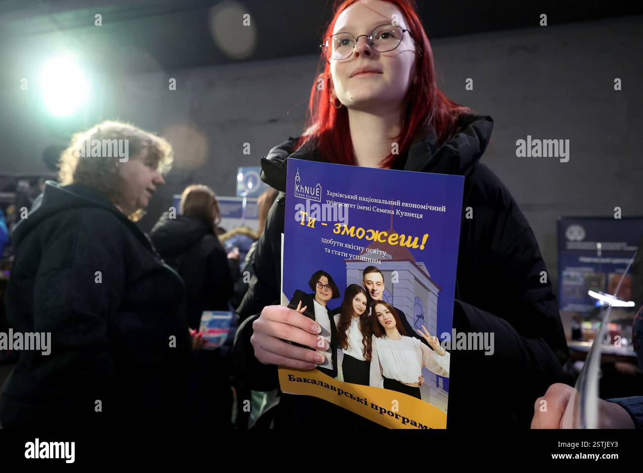Non Exclusive: KHARKIV, UKRAINE - FEBRUARY 14, 2025 - Participants of the Women in Science ...