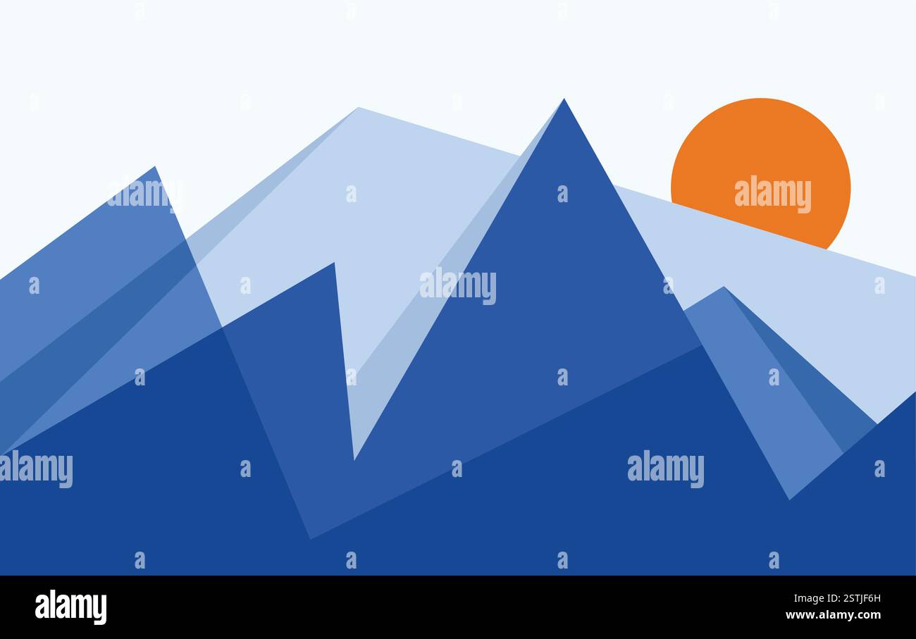 Abstract mountain background design vector wallpaper template. mountain ...