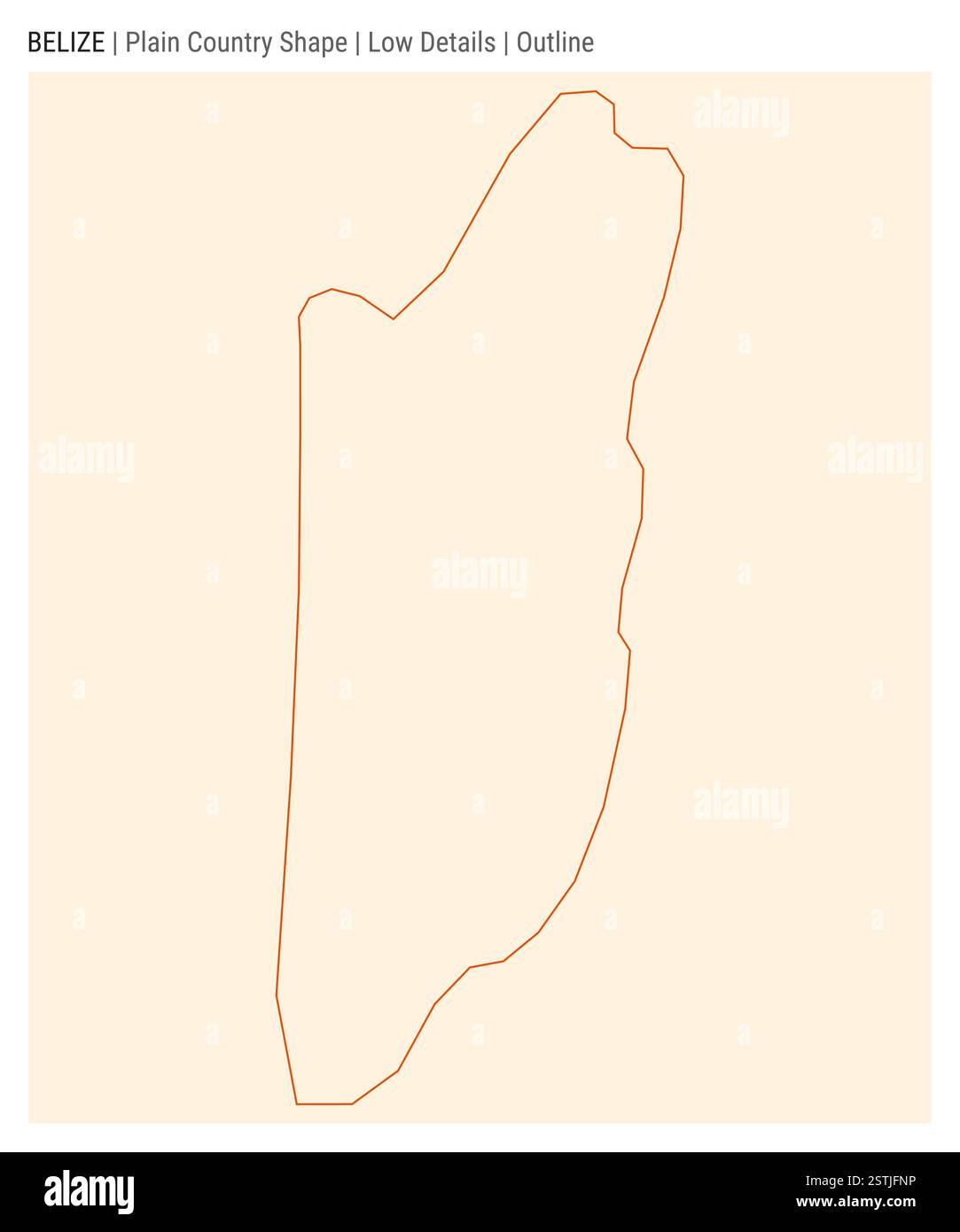 Belize plain country map. Low details. Outline style. Shape of Belize ...